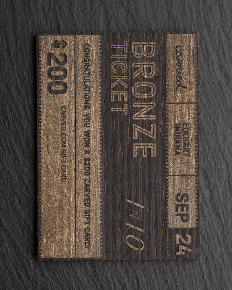 Golden Ticket - Carved